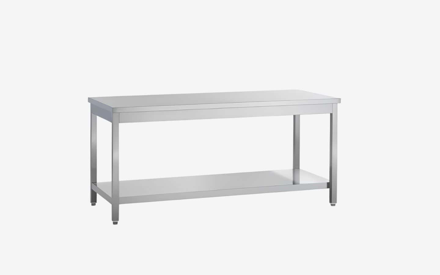 Noleggio Tavolo inox aperto 200x60 cm per Cucine Professionali - modorent