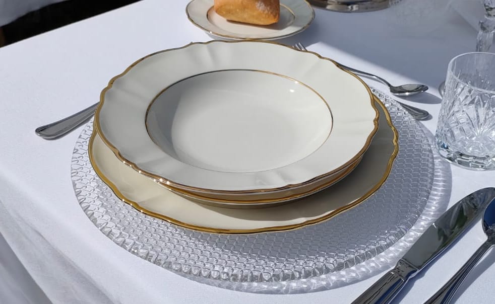 Noleggio Piatti Serie Sun Filo Oro